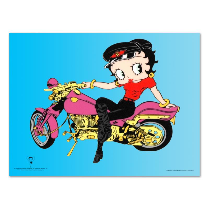 Betty Boop On Motorcycle - By Fleischer Studios Inc. - Limited Edition ...