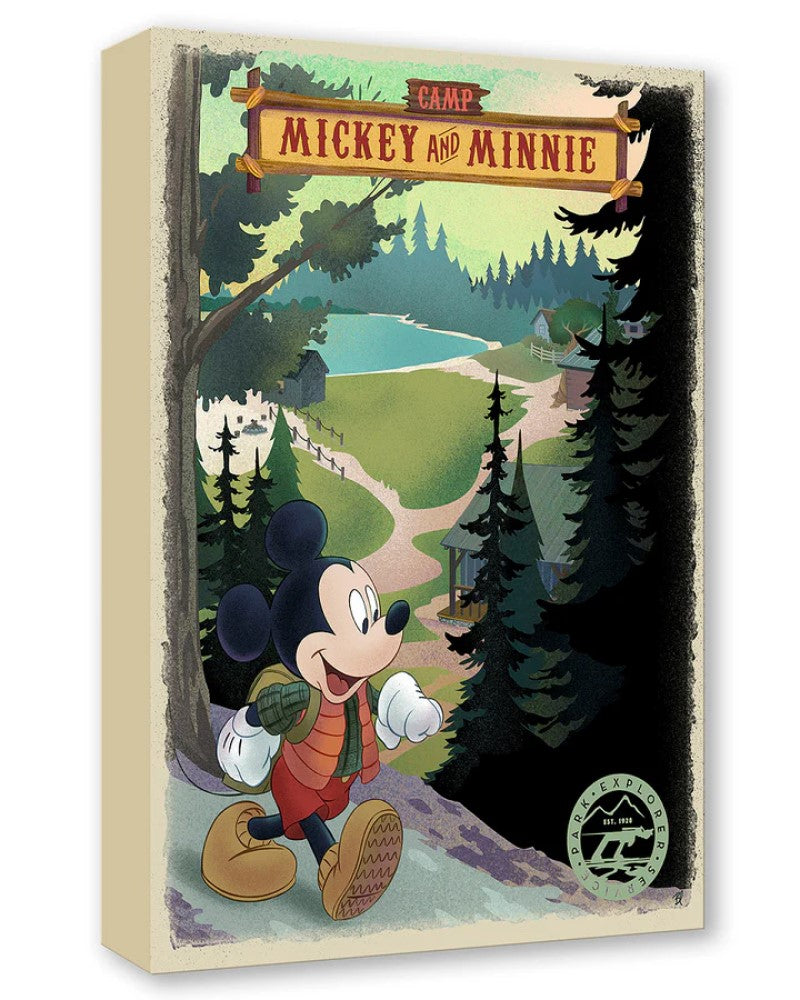 Camp Mickey and Minnie by Bret Iwan Treasure On Canvas Featuring Micke ...