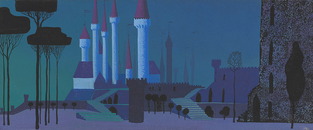 Castle At Nightfall By Eyvind Earle - Framed Disney Concepts Edition ...