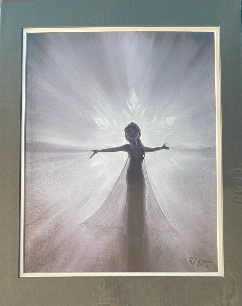 Elsa - Matted Lithograph - By Rob Kaz – The Wonderful World of Animation
