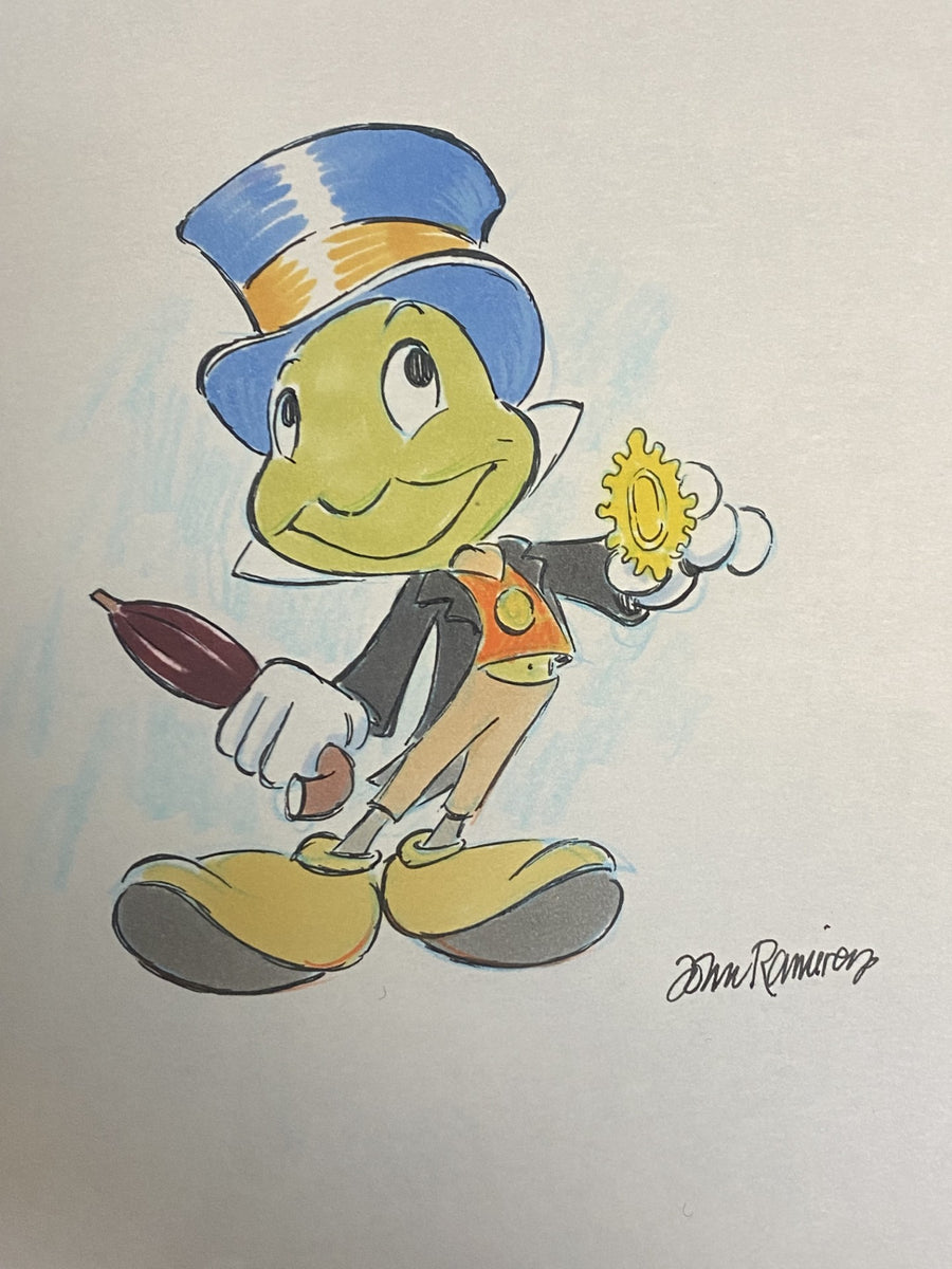 Jiminy Cricket II Original Drawing By Animator John Ramirez Framed ...