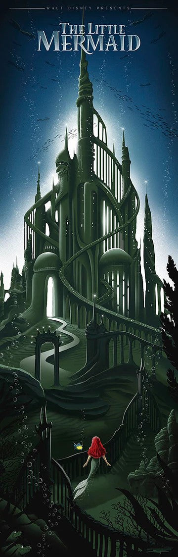 The Little Mermaid Castle by JC Richard Limited Edition Giclée On Canv ...