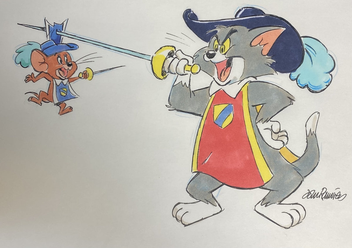 Tom and Jerry Three Musketeers Original Drawing By Animator John Ramir ...