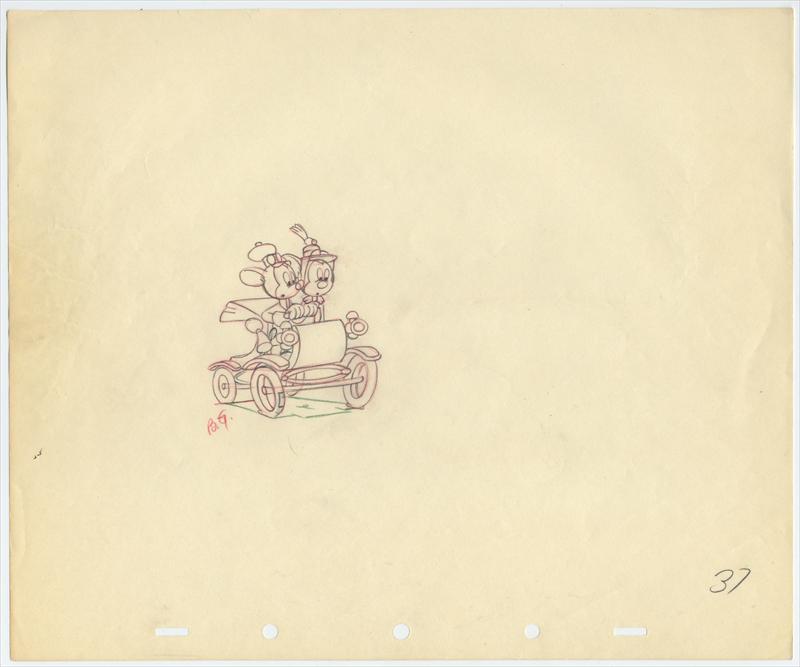 The Nifty Nineties Animation Drawing of Mickey and Minnie Mouse 1941 F ...