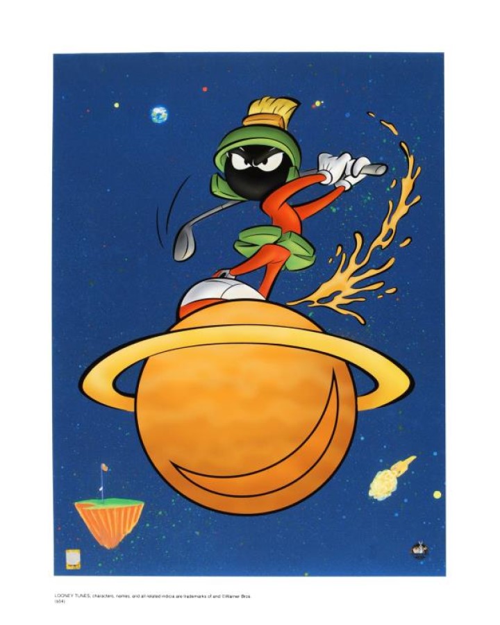 Marvin Martian Golf - By Warner Bros. Studio - Collectible Giclée on P ...