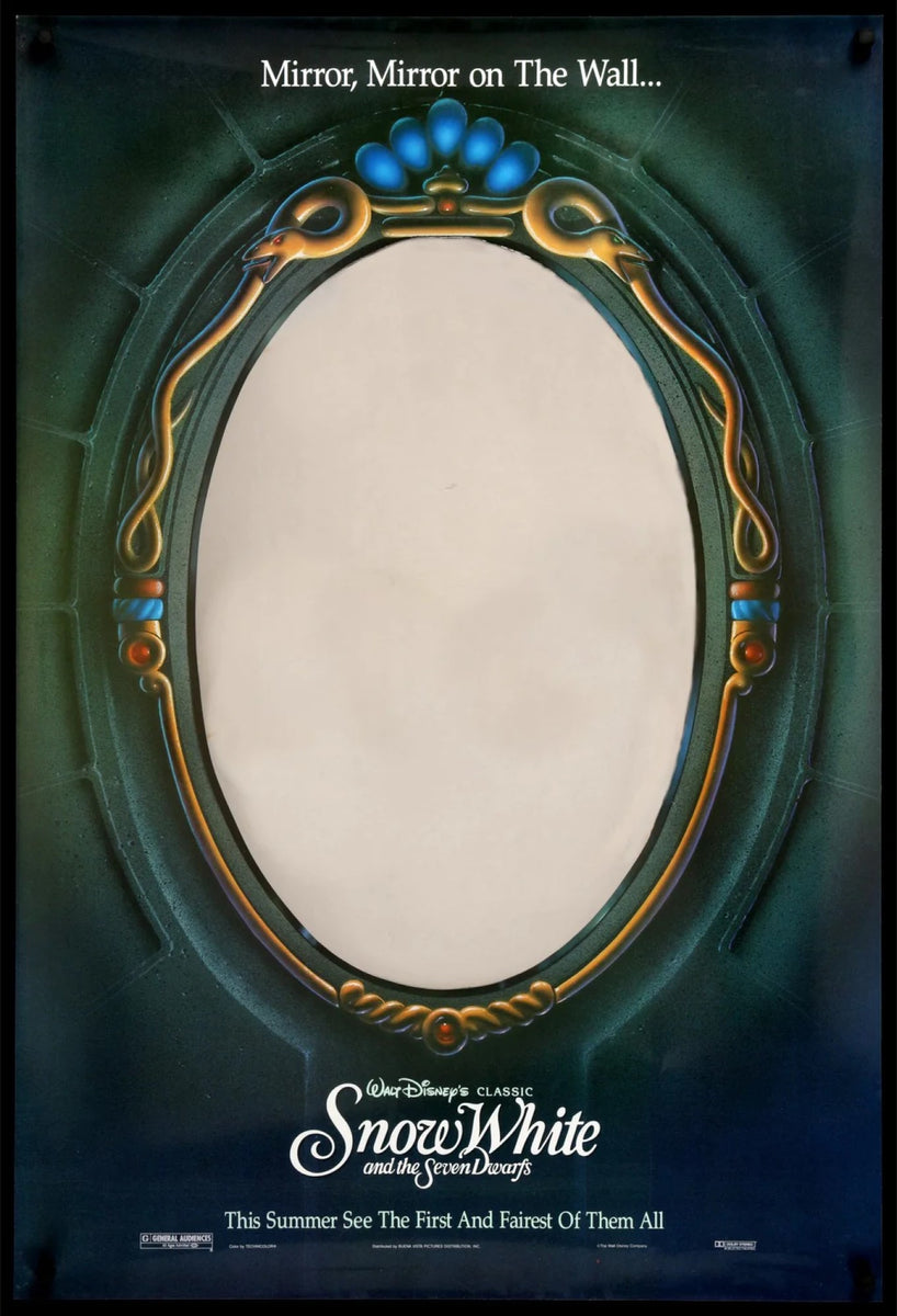 Snow White and the Seven Dwarfs 1993 Rerelease Magic Mirror Movie Post ...