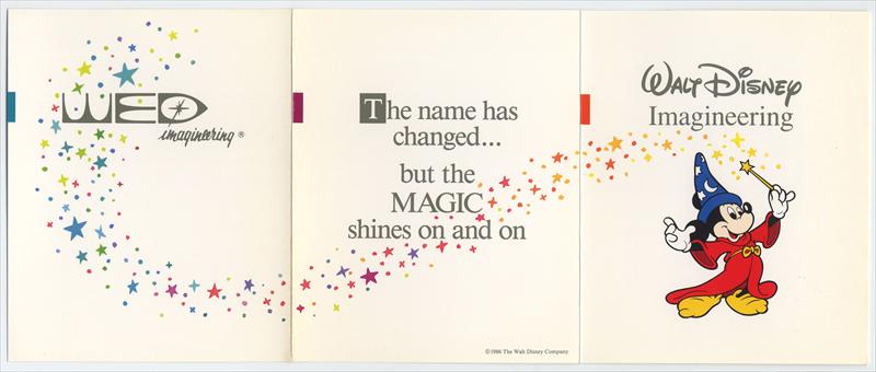 WED Imagineering Name Change Announcement, 1986 – The Wonderful World ...